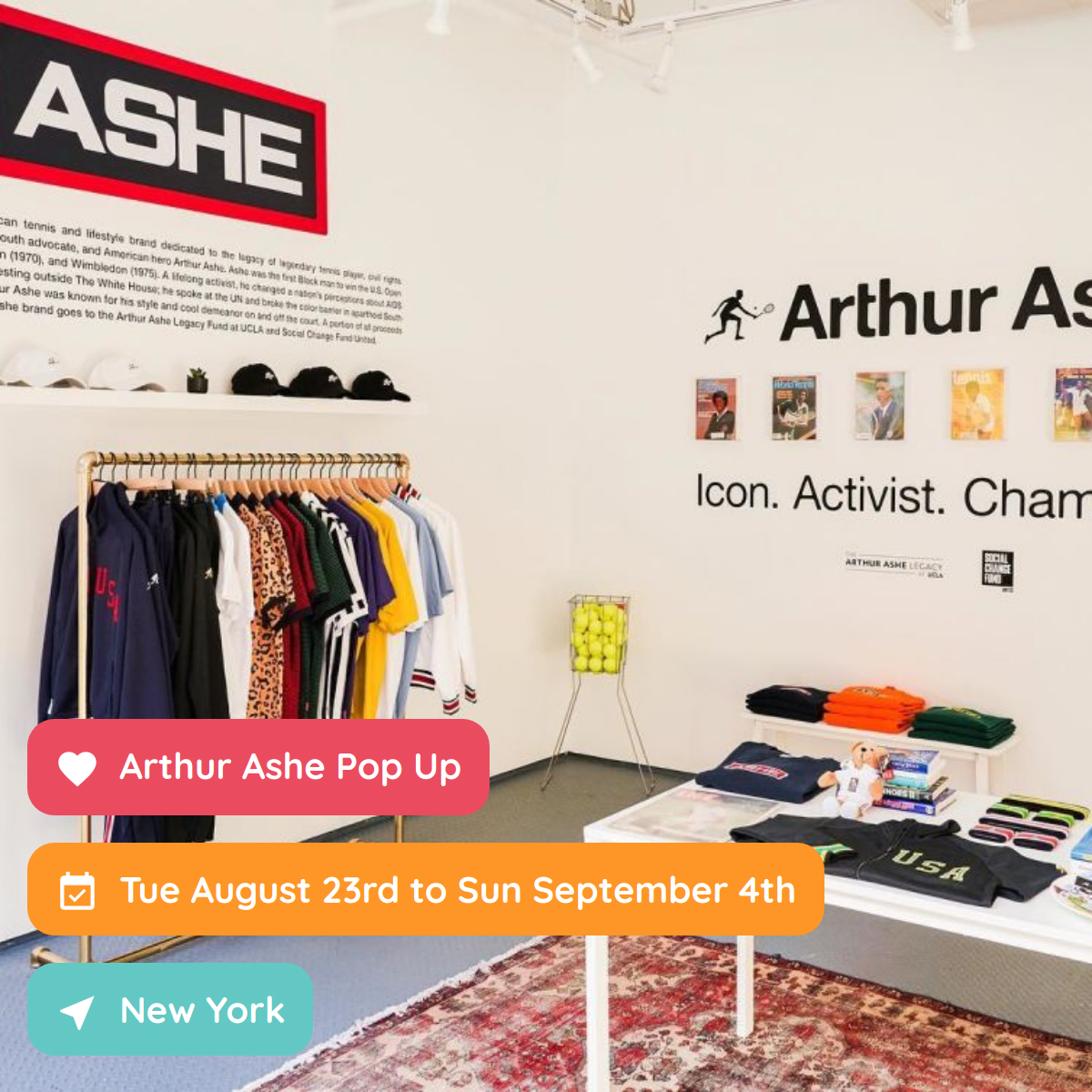 Arthur Ashe Pop Up, New York, August 2022