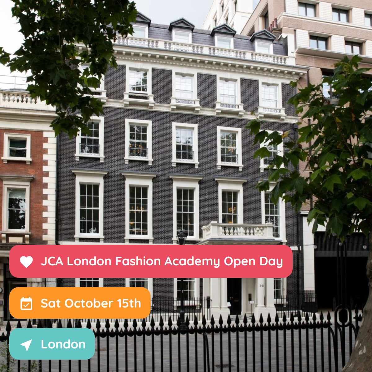 JCA London Fashion Academy Open Day, London, October 2022