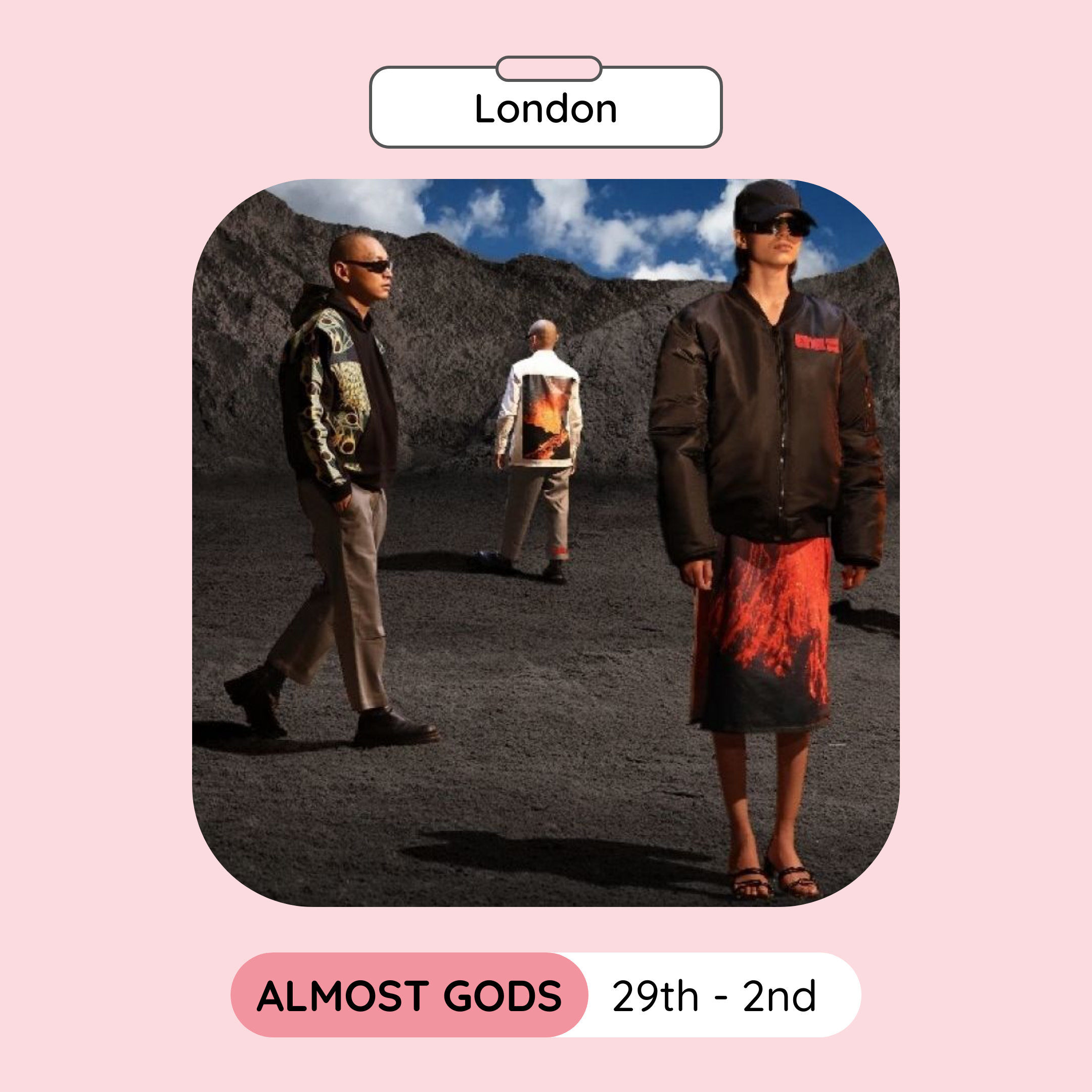 Almost Gods Sample Sale, London, November 2022